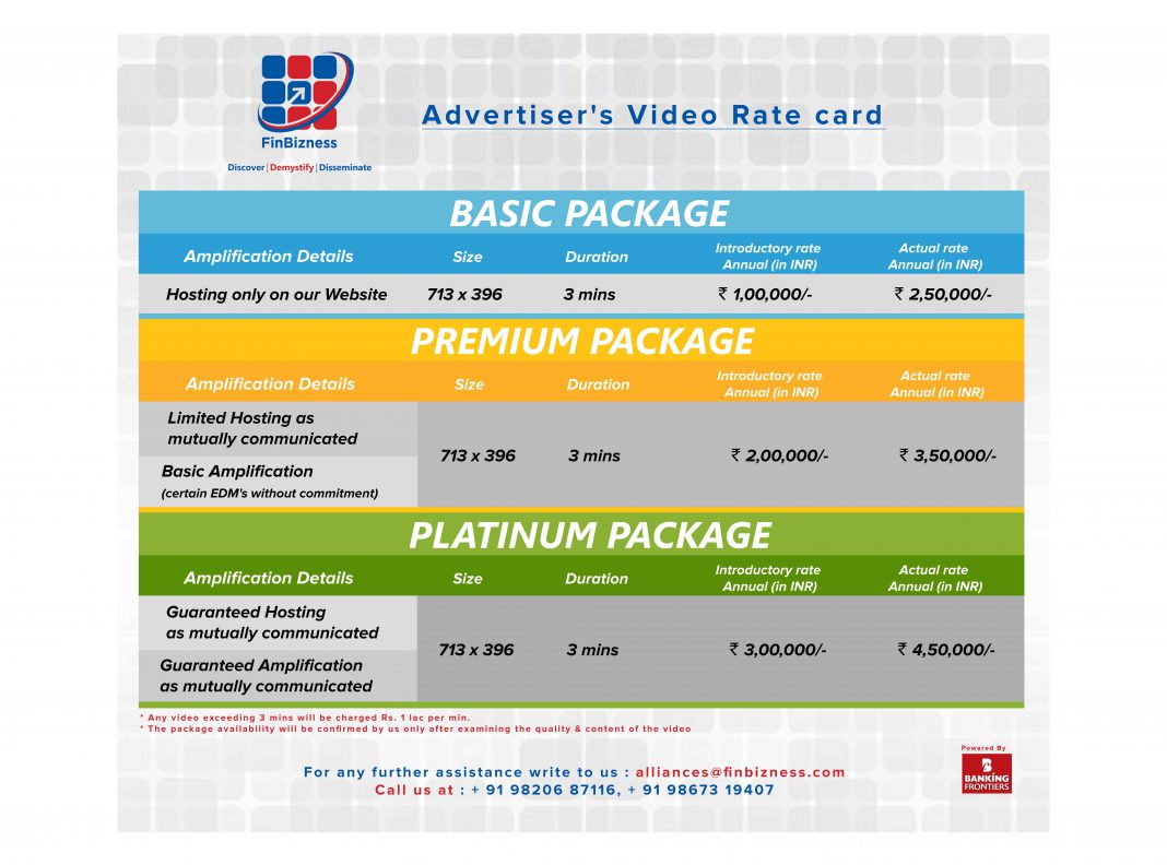 Advertisement Rate Card - BankingFrontiers.live